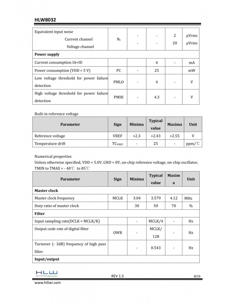HLW8032 datasheet page 8