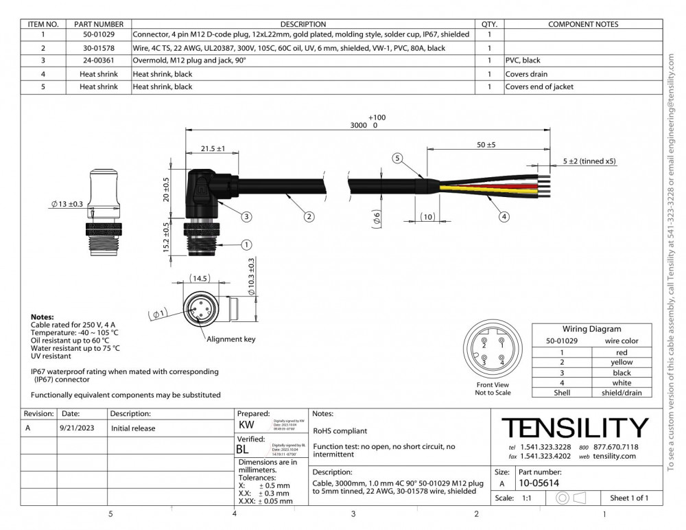 Tensility International 10-05614 product drawing
