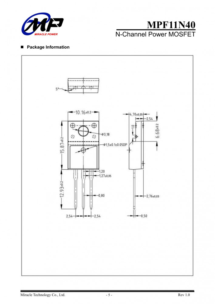MPF11N40 datasheet page 5