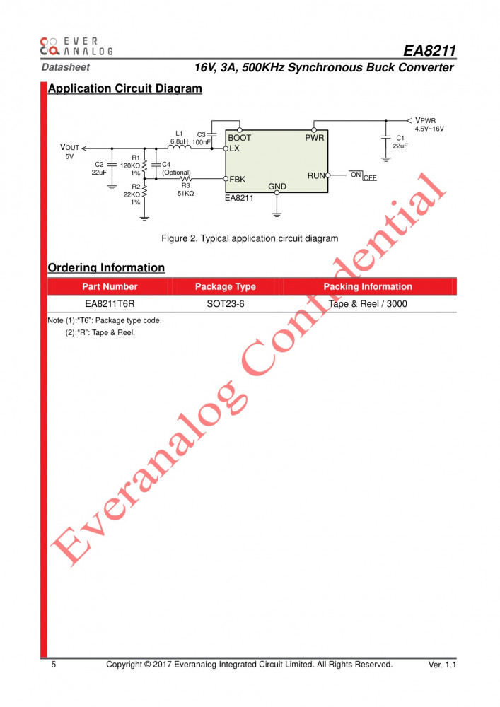 EA8211T6R datasheet page 5