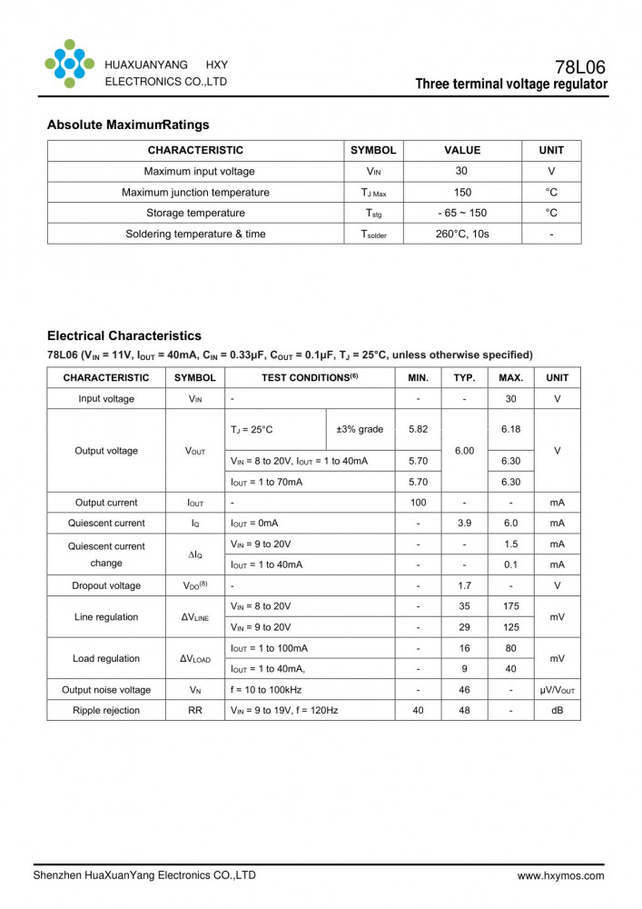 78L06 datasheet page 2