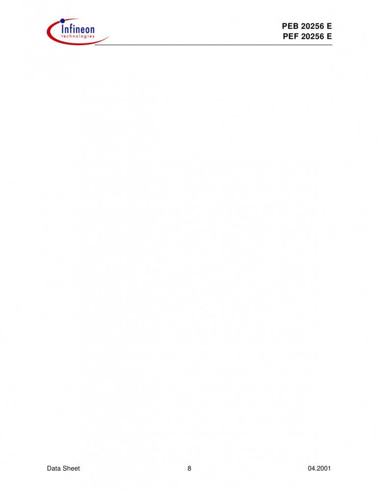 PEF20256EV3.2-G datasheet page 8