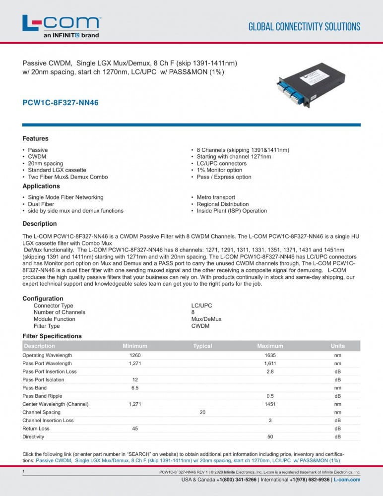 PCW1C-8F327-NN46 technical document page 1