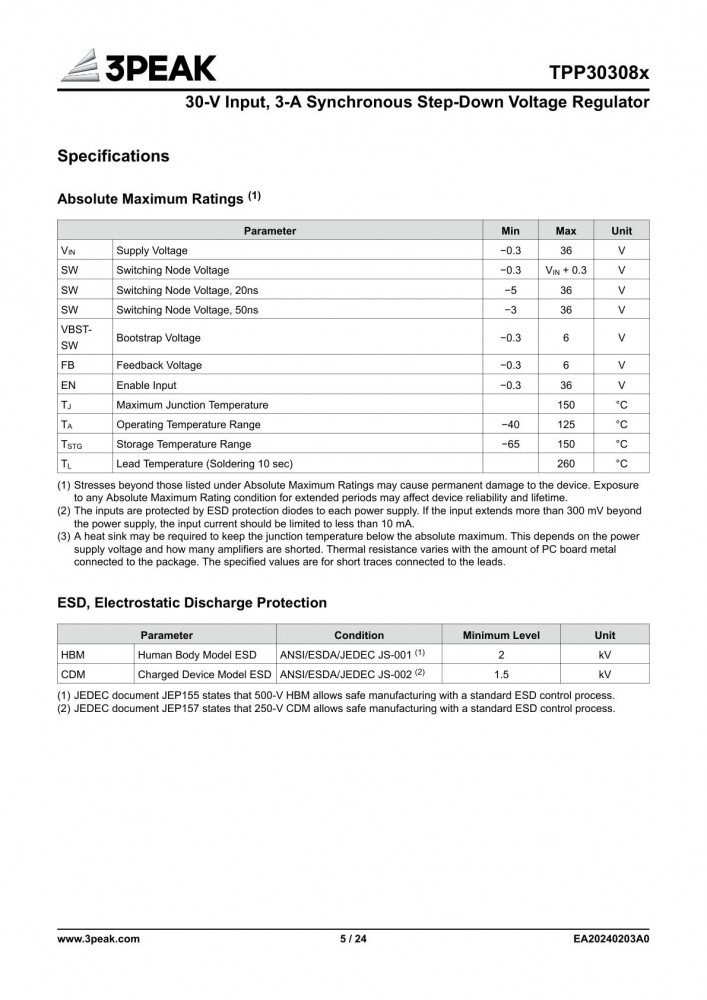 TPP303080-T6TR datasheet page 5