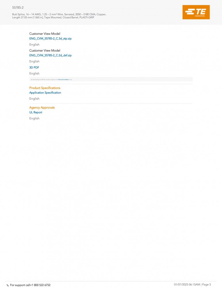 TE Connectivity 55785-2 document page 5