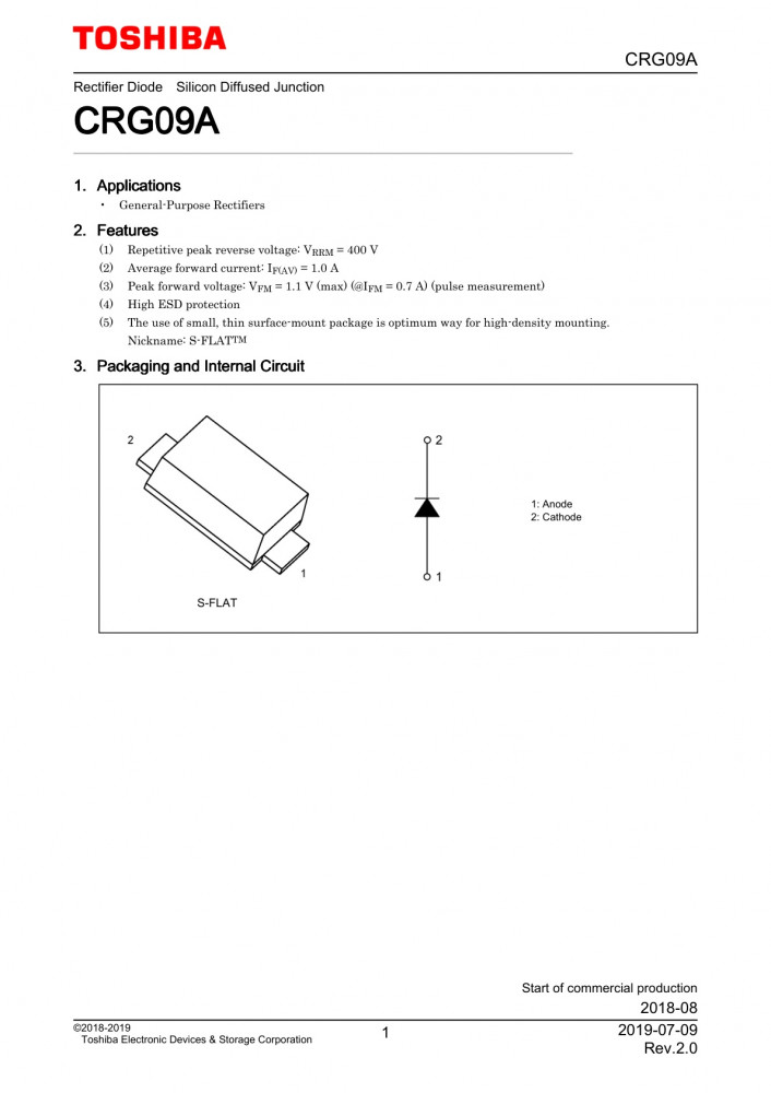 CRG09A datasheet page 1