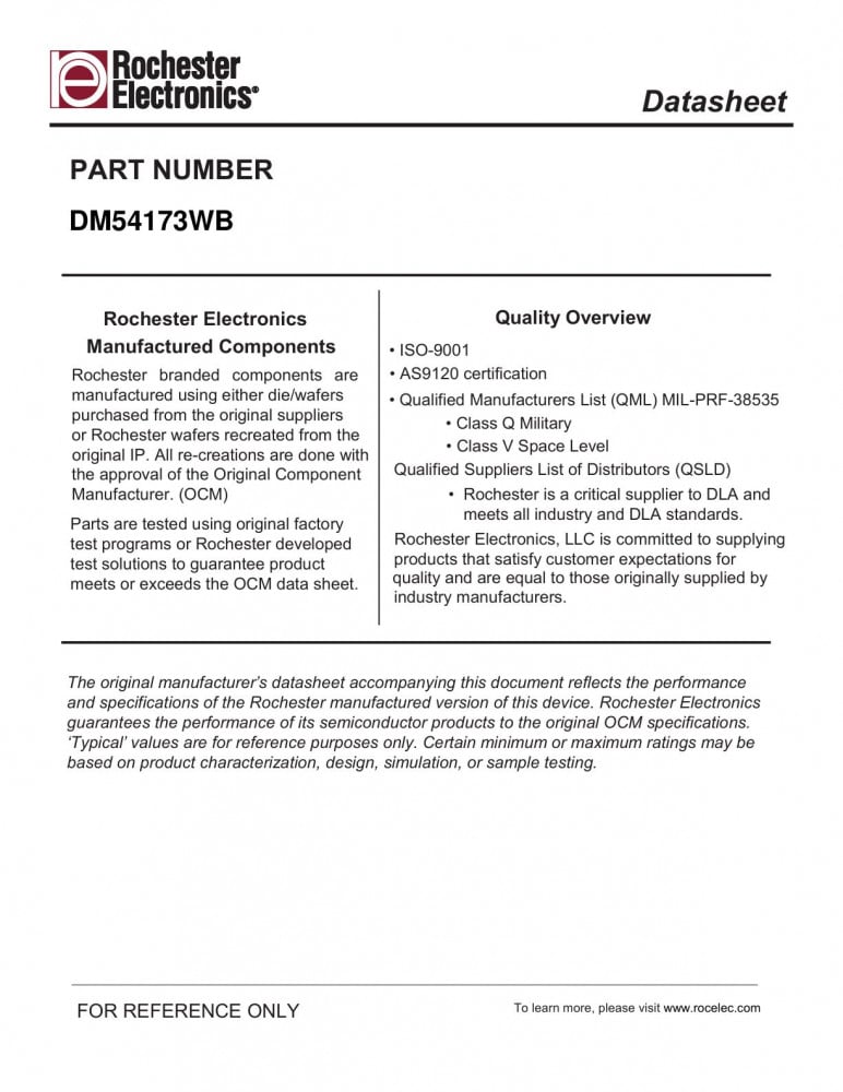 DM54173 technical document page 1