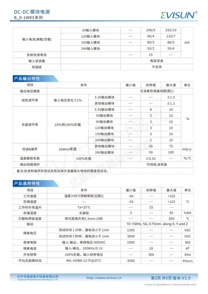 EVISUN B2412D-1WR3 datasheet page 3