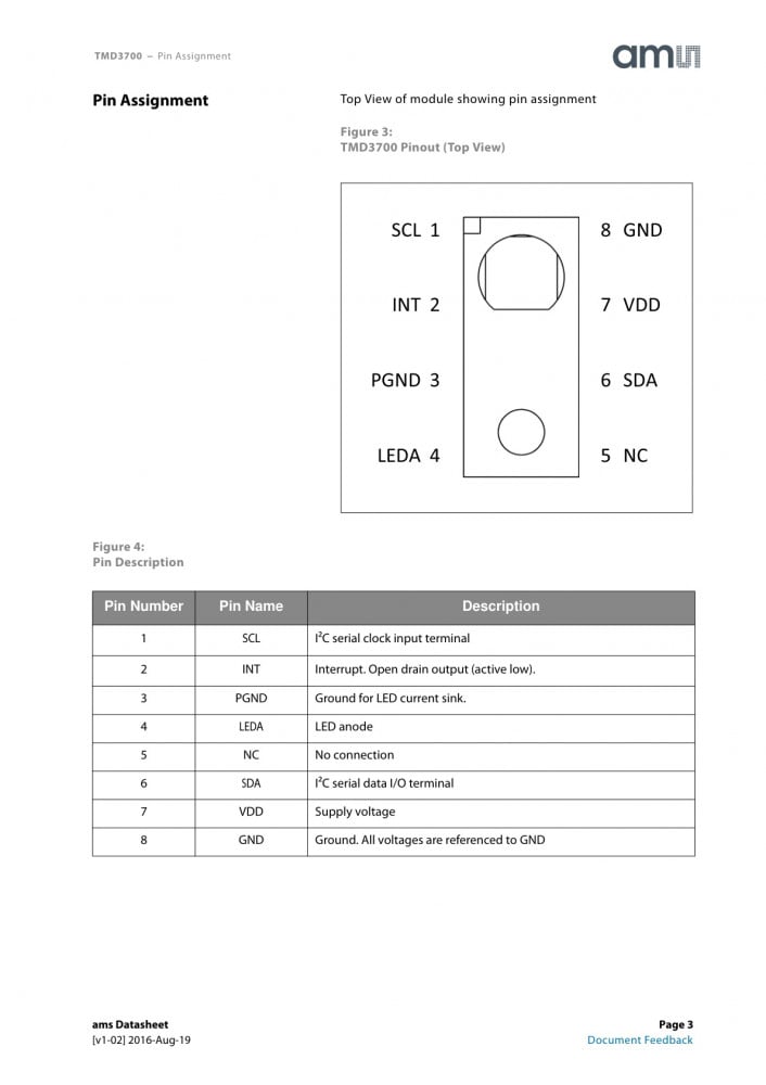TMD37003M datasheet page 3