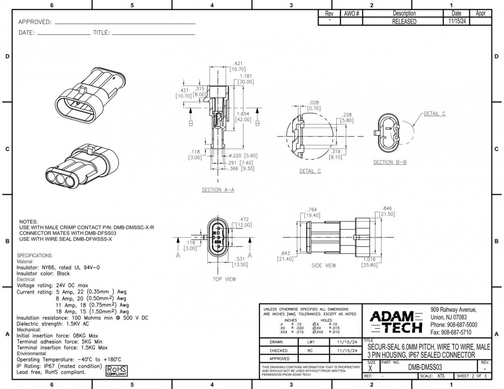 ADAM TECH DMB-DMSS06 drawing page 2