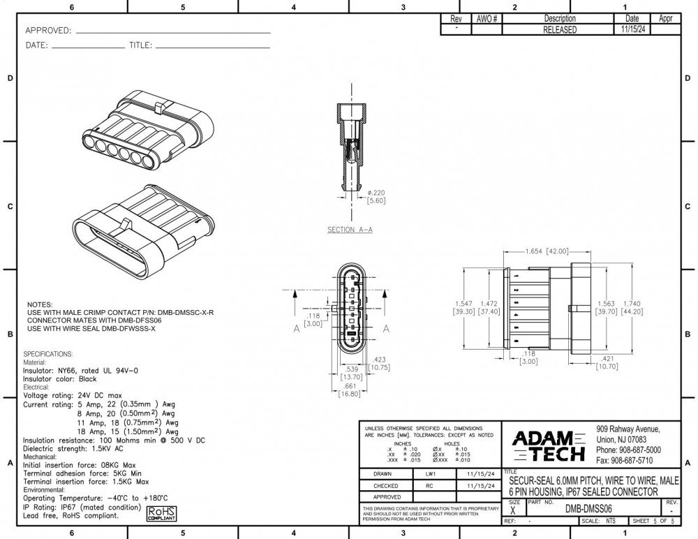 ADAM TECH DMB-DMSS06 drawing page 5
