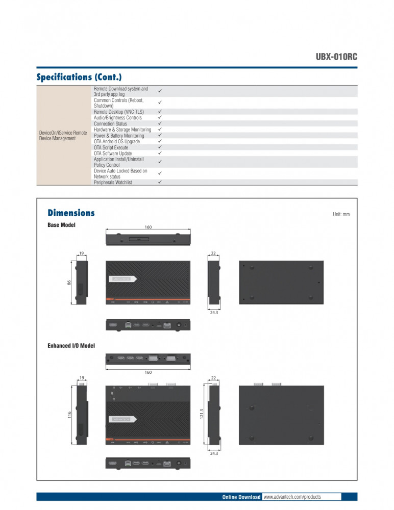 UBX-010RC technical document page 2