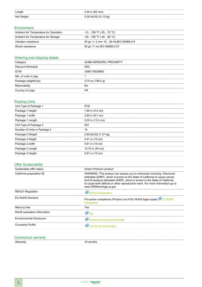 XS618B1MAL01C technical document page 2