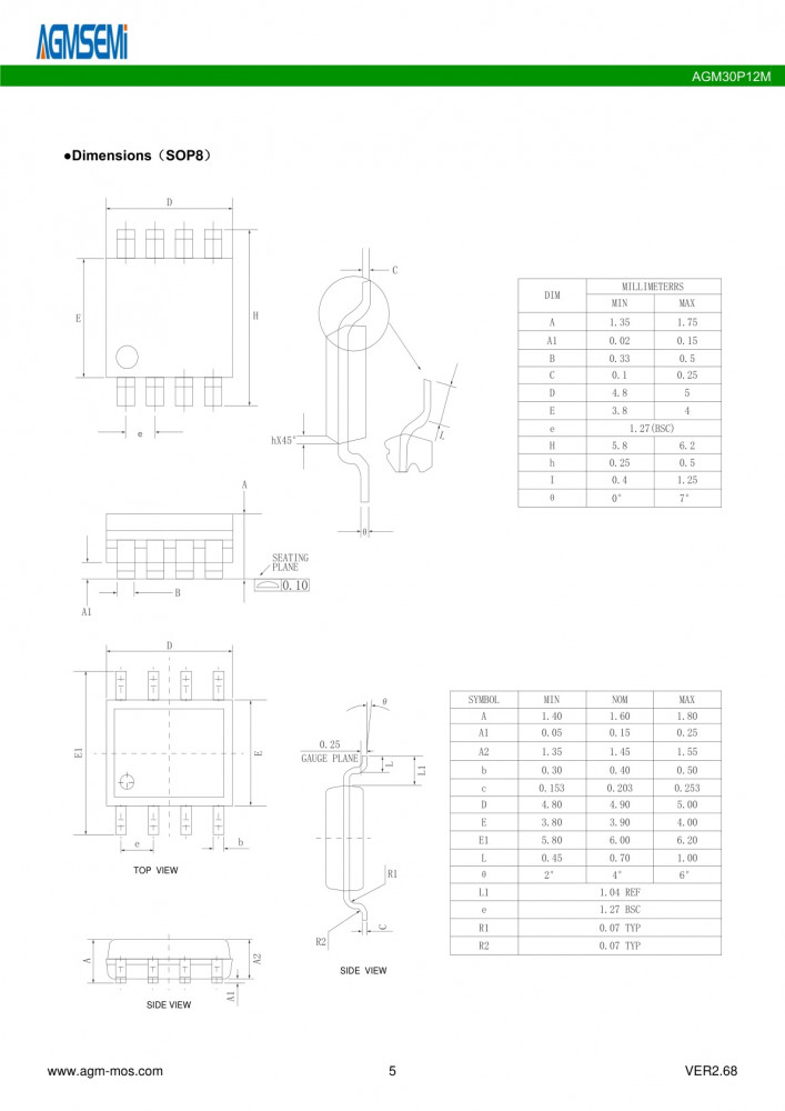 AGM30P12M datasheet page 5