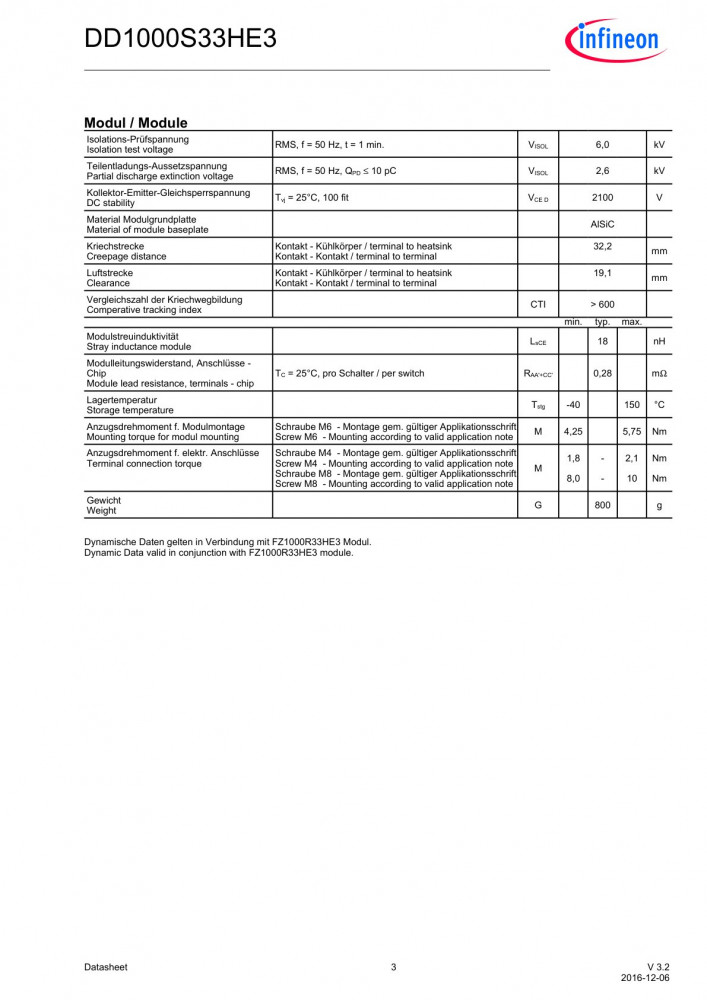 DD1000S33HE3 datasheet page 3