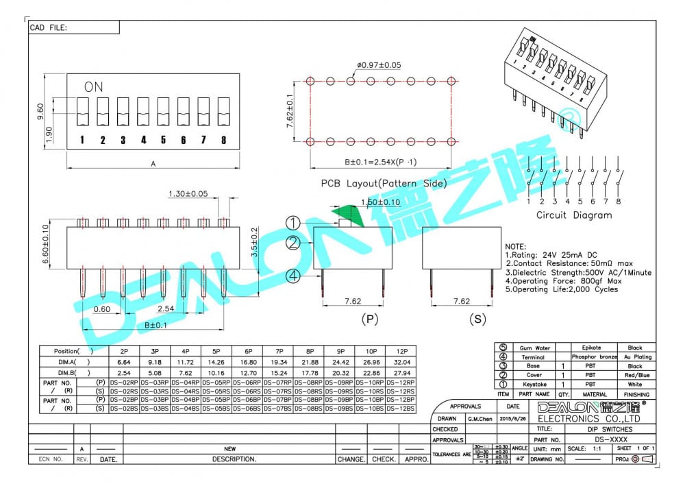 DEALON DS-05BP technical document page 1