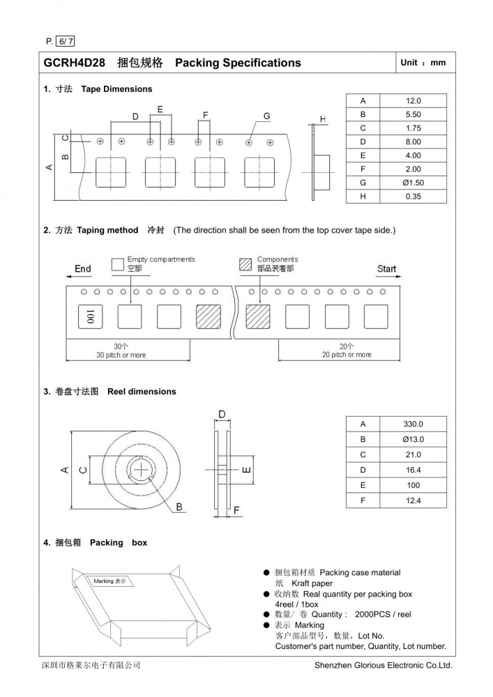 GLE GCRH4D28 specification page 6