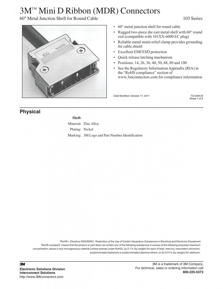 3M TS-0394 technical sheet page 1