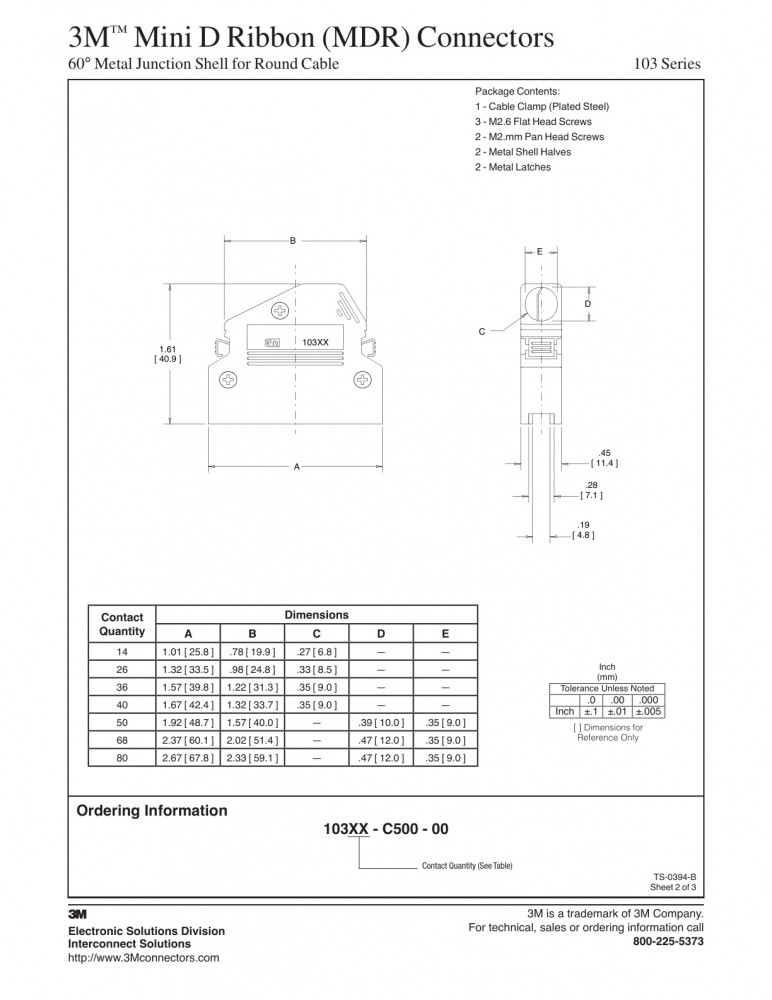 3M TS-0394 technical sheet page 2