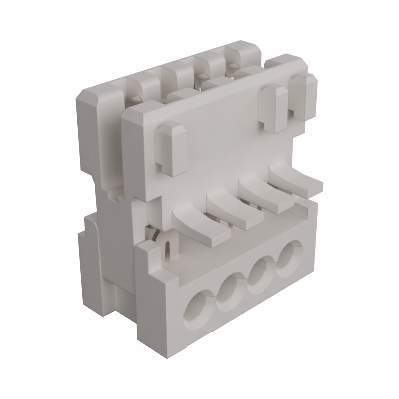 Appli-Mate RAST 2.5 Female Connector, 2.50mm Pitch, 4 Circuits, Positions B & C Removed, Open Endwalls, Circuit 2 Voided for sale