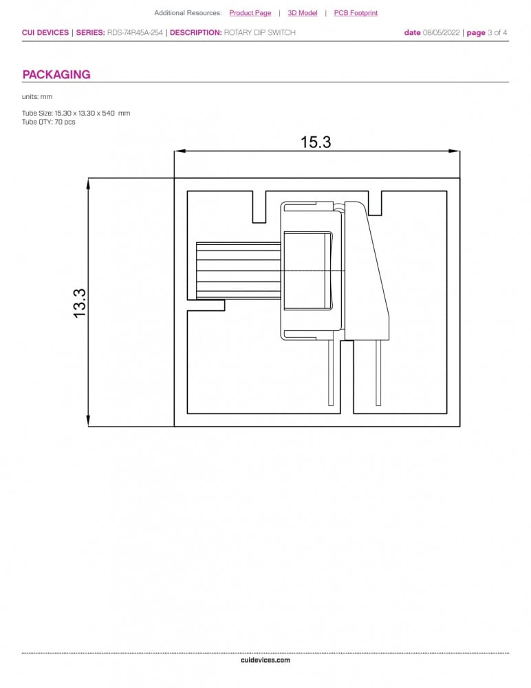CUI RDS-10S-74R45A-254-D datasheet page 3