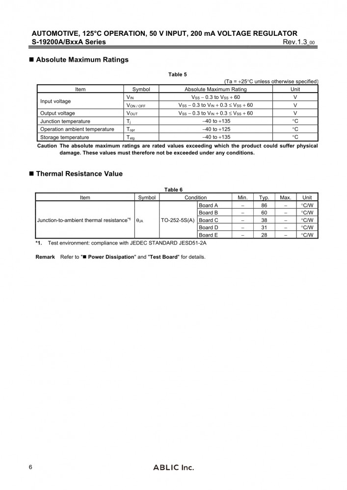 S-19200A/BxxA datasheet page 6