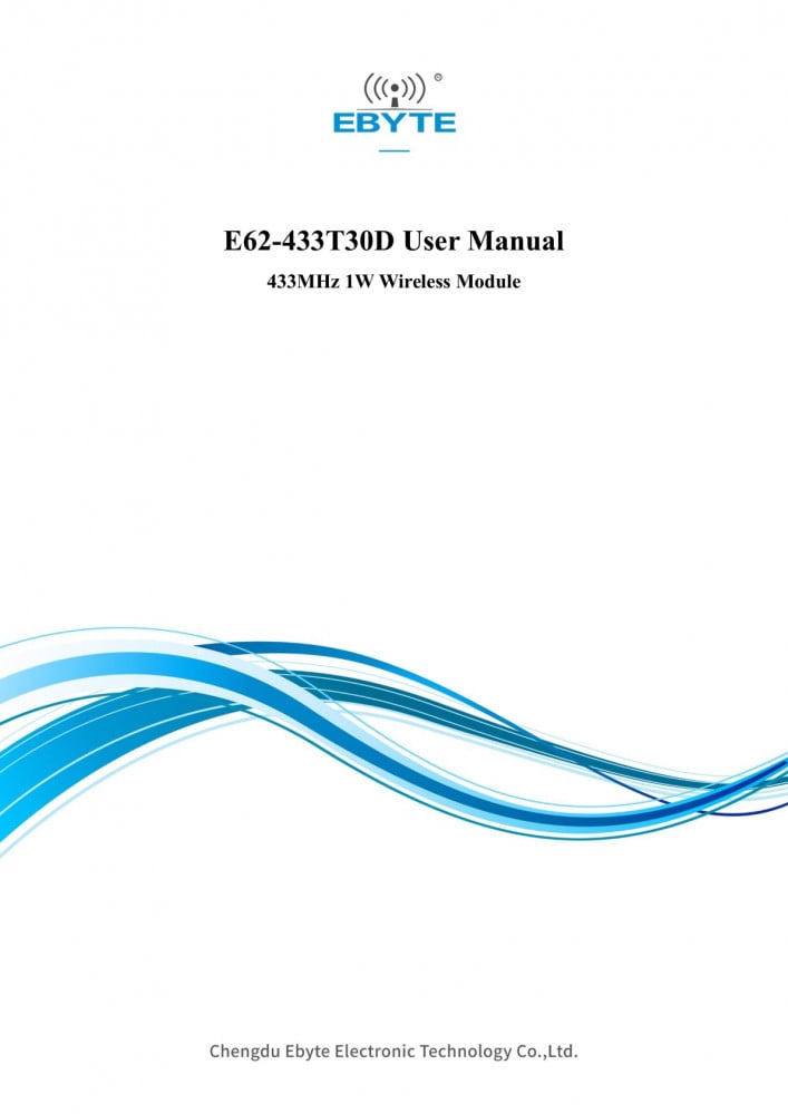 E62-433T30D manual page 1
