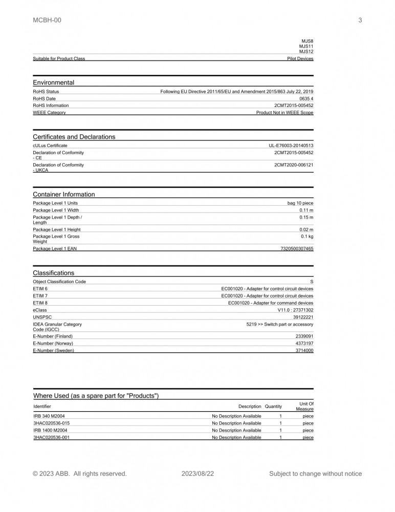 ABB MCBH-00 technical document page 3