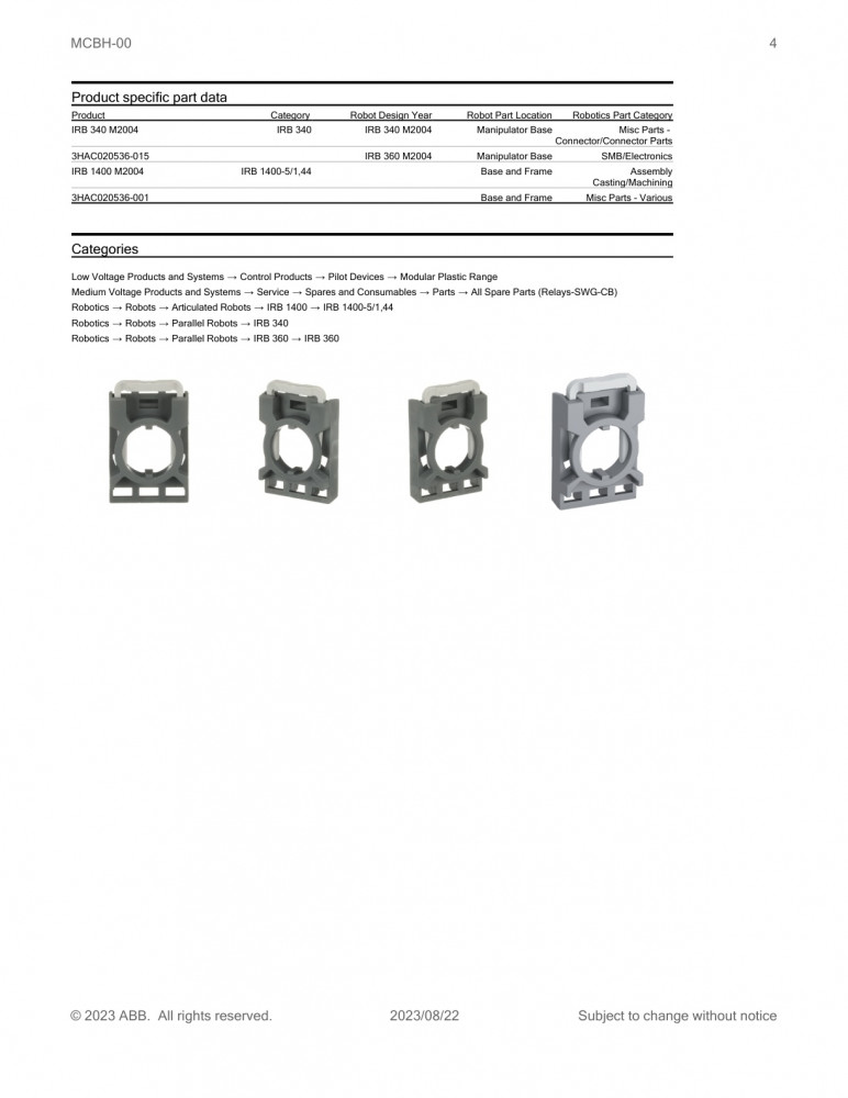 ABB MCBH-00 technical document page 4