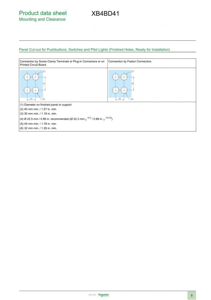 XB4BD41 technical document page 5