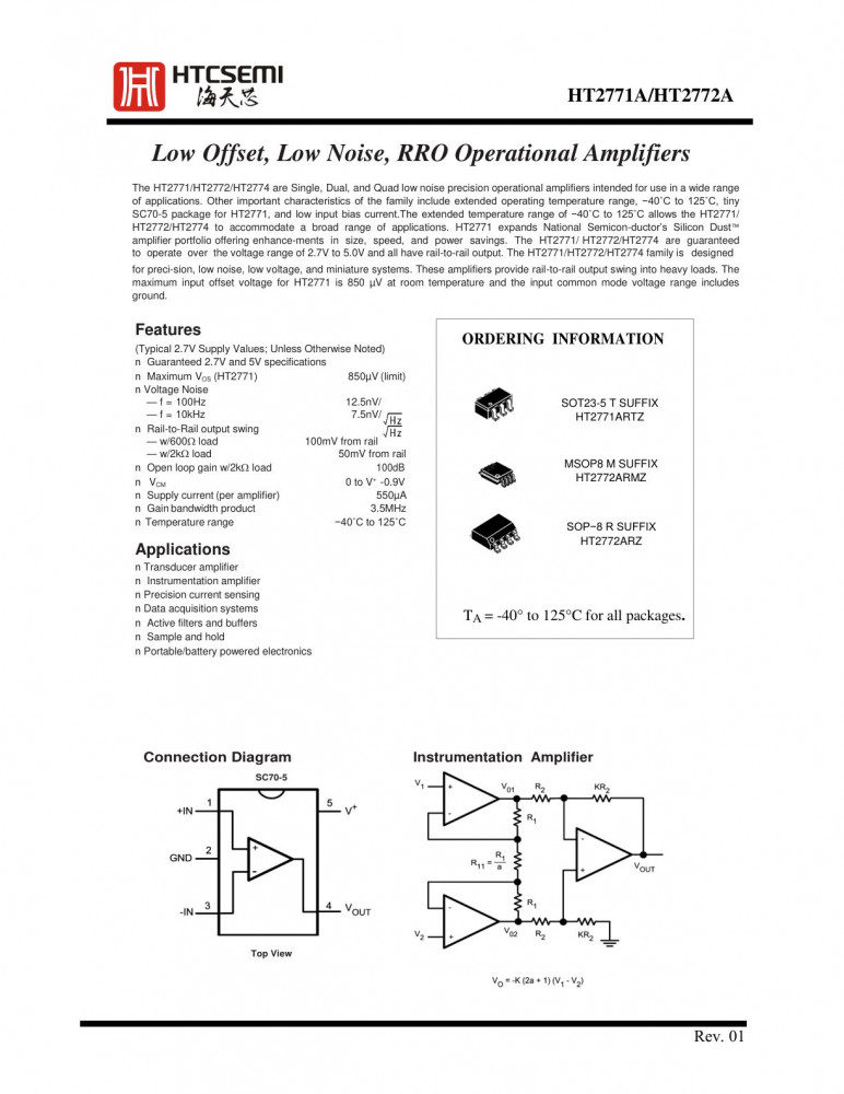 HT2772ARZ datasheet page 1