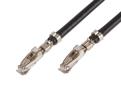 Pre-Crimped Lead Micro-Lock Plus 2.0 Female-to-Micro-Lock Plus 2.0 Female, Matte Tin (Sn) Plating, 225.00mm Length, 22 AWG, Black for sale