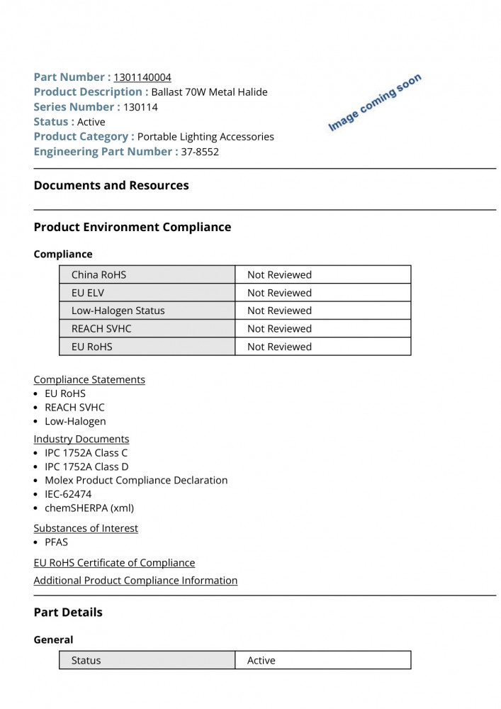 Product document preview, page 1