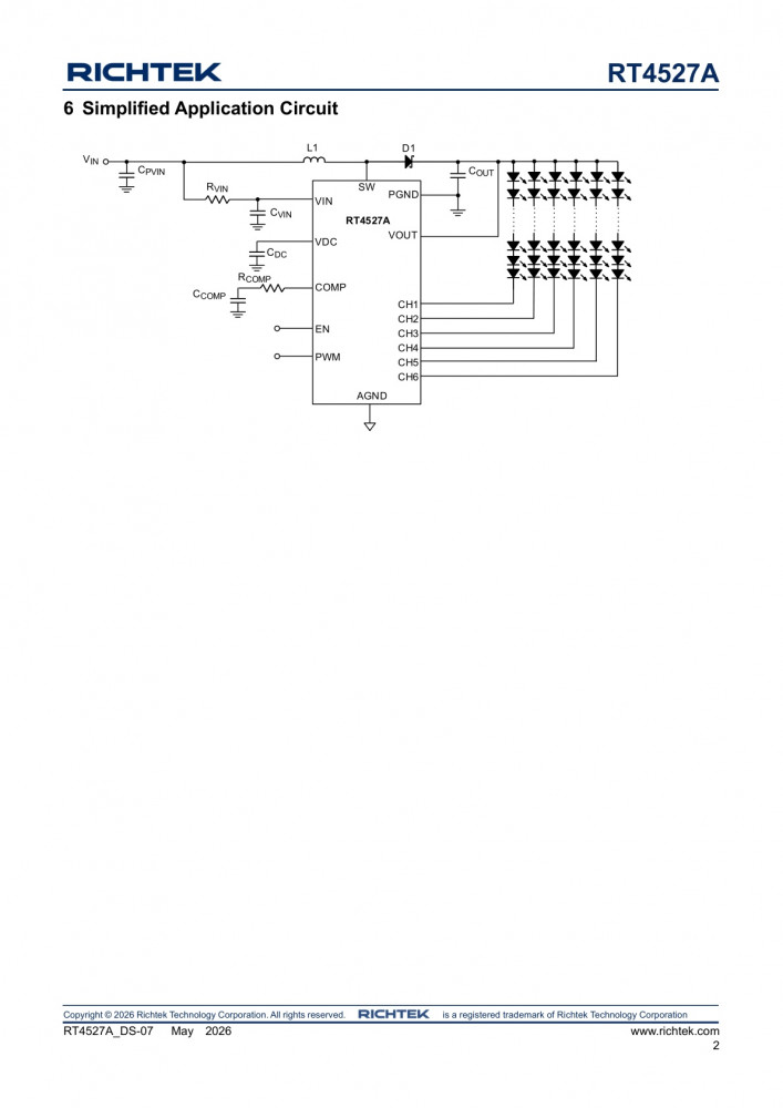 RT4527A technical document page 2