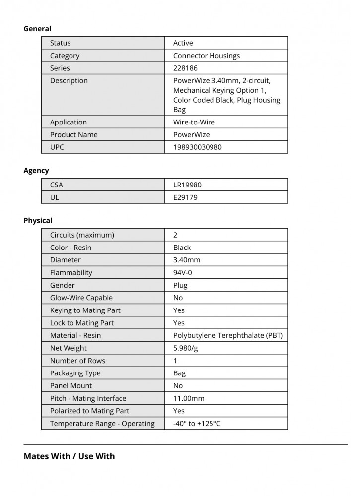 Molex PowerWize product document image 2