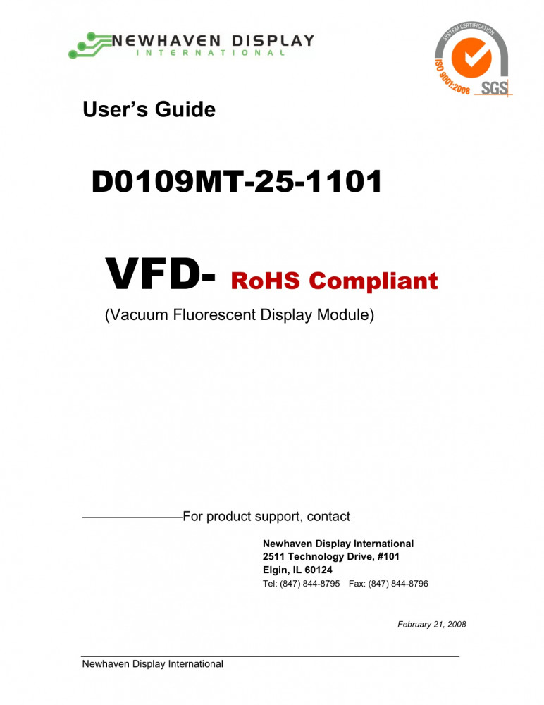 D0109MT-25-1101 user guide page 1