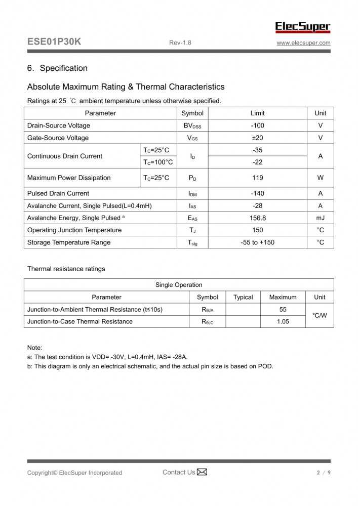 ESE01P30K datasheet page 2