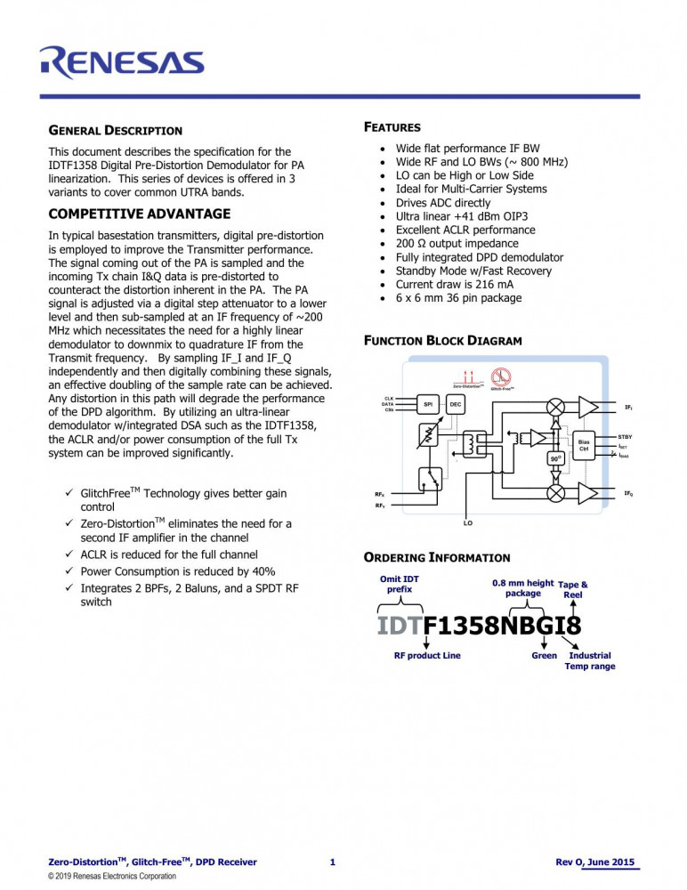 F1358NBGI datasheet page 1