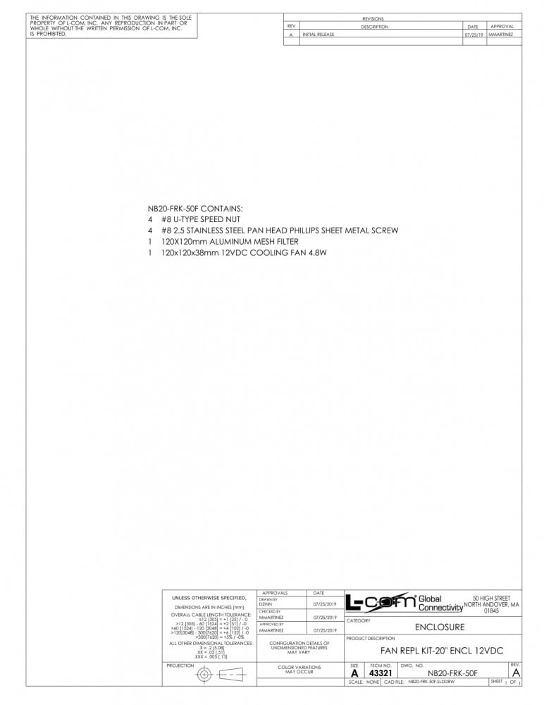 L-com NB20-FRK-50F technical drawing