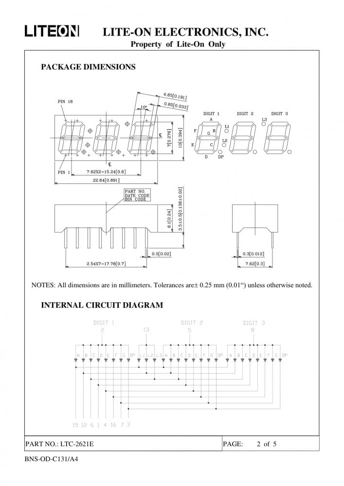 LTC-2621E datasheet page 3