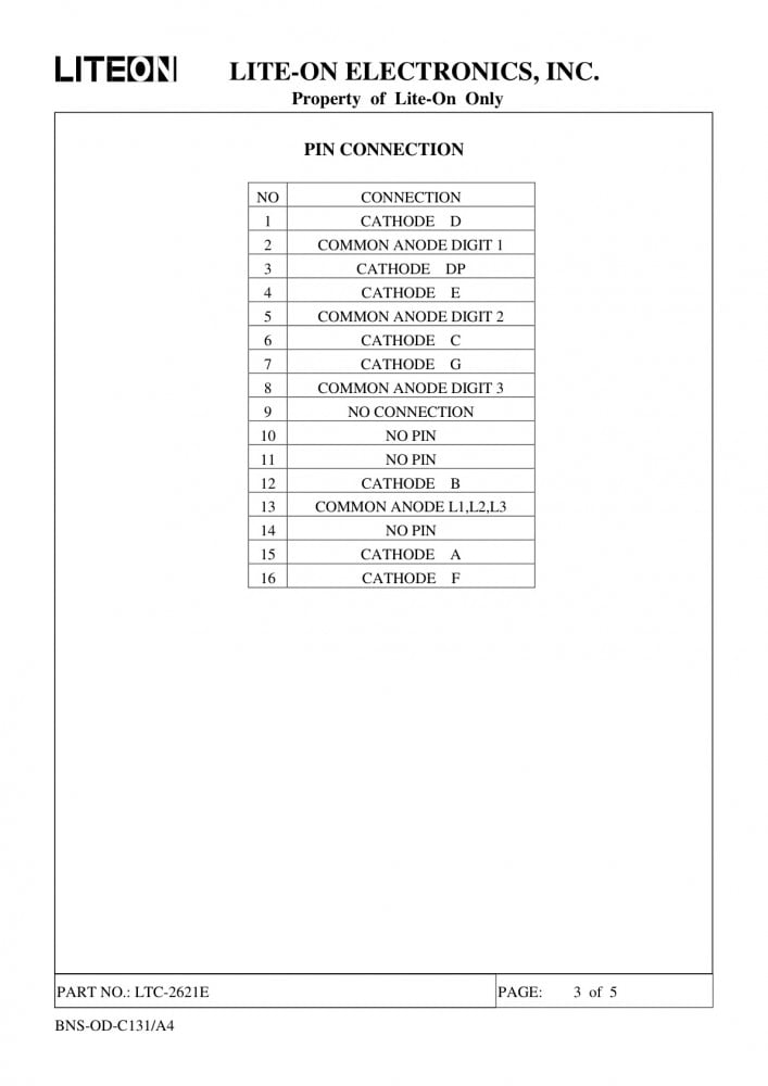 LTC-2621E datasheet page 4