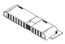 EXTreme Ten60Power Right-Angle Receptacle with Side Guides, 15 Signal Circuits, 7 DC Power Circuits with 3 Voids