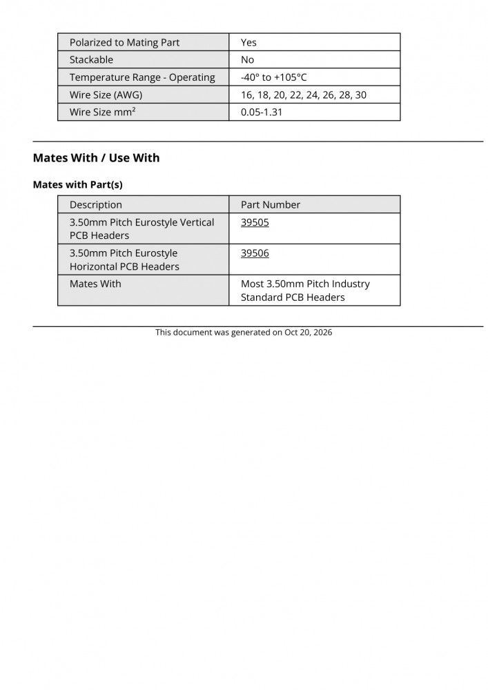 MOLEX 395040012 product document, page 3