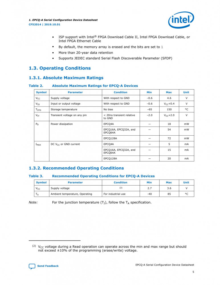 EPCQ-A datasheet page 5