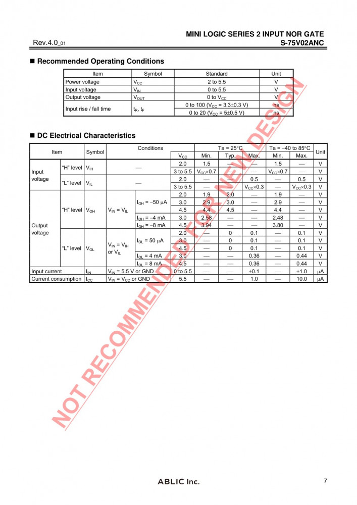 ABLIC S-75V series datasheet page 7