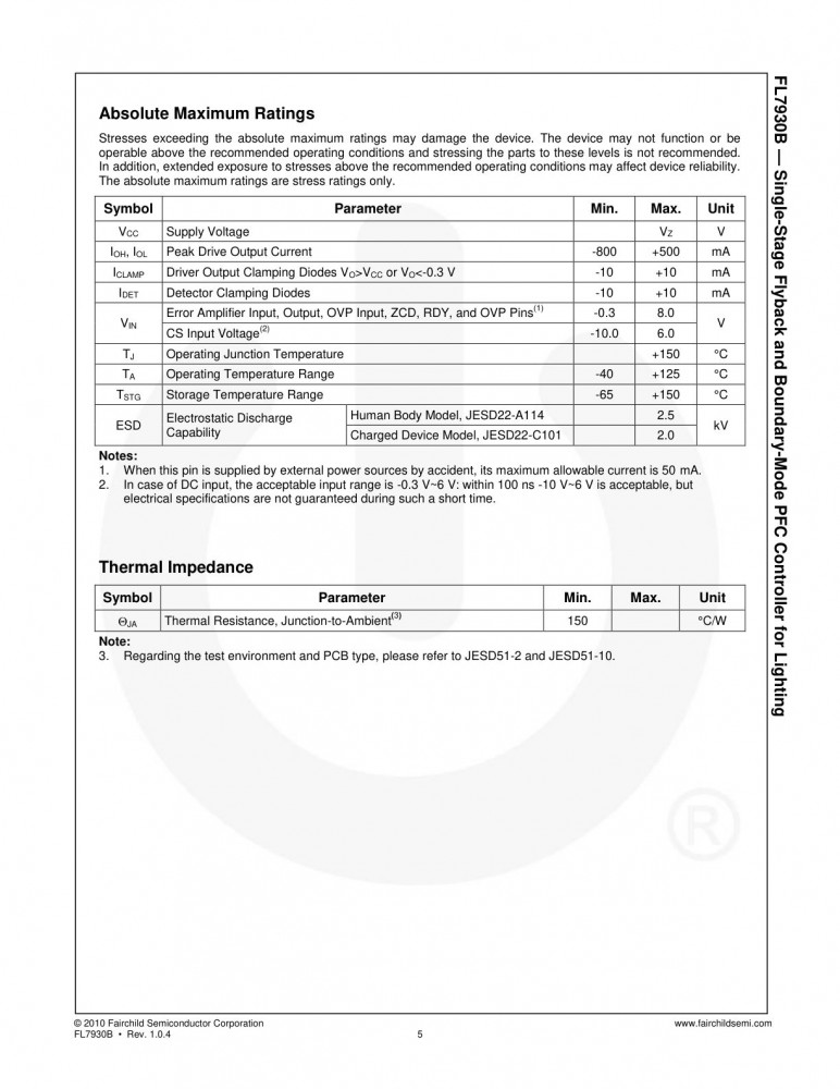FL7930B datasheet page 6