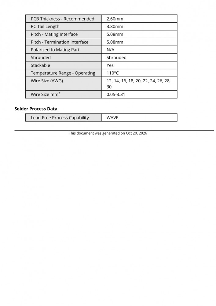 MOLEX 398800620 technical document page 3
