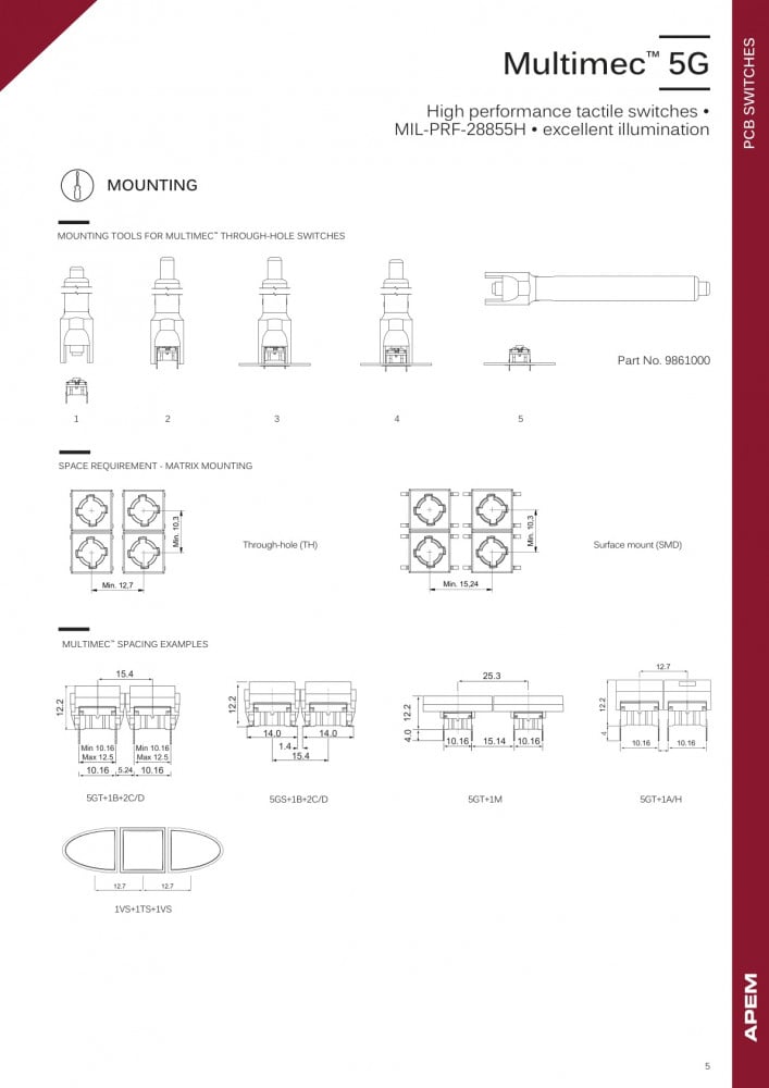 APEM Multimec 5G technical document page 5