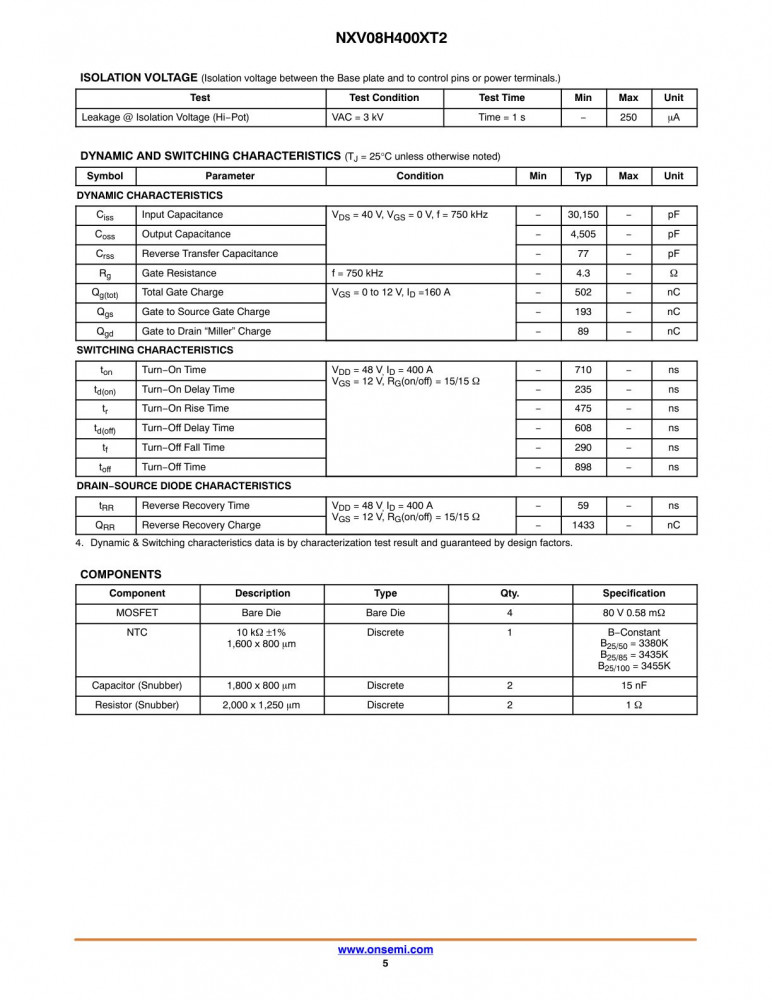 NXV08H400XT2 datasheet page 5