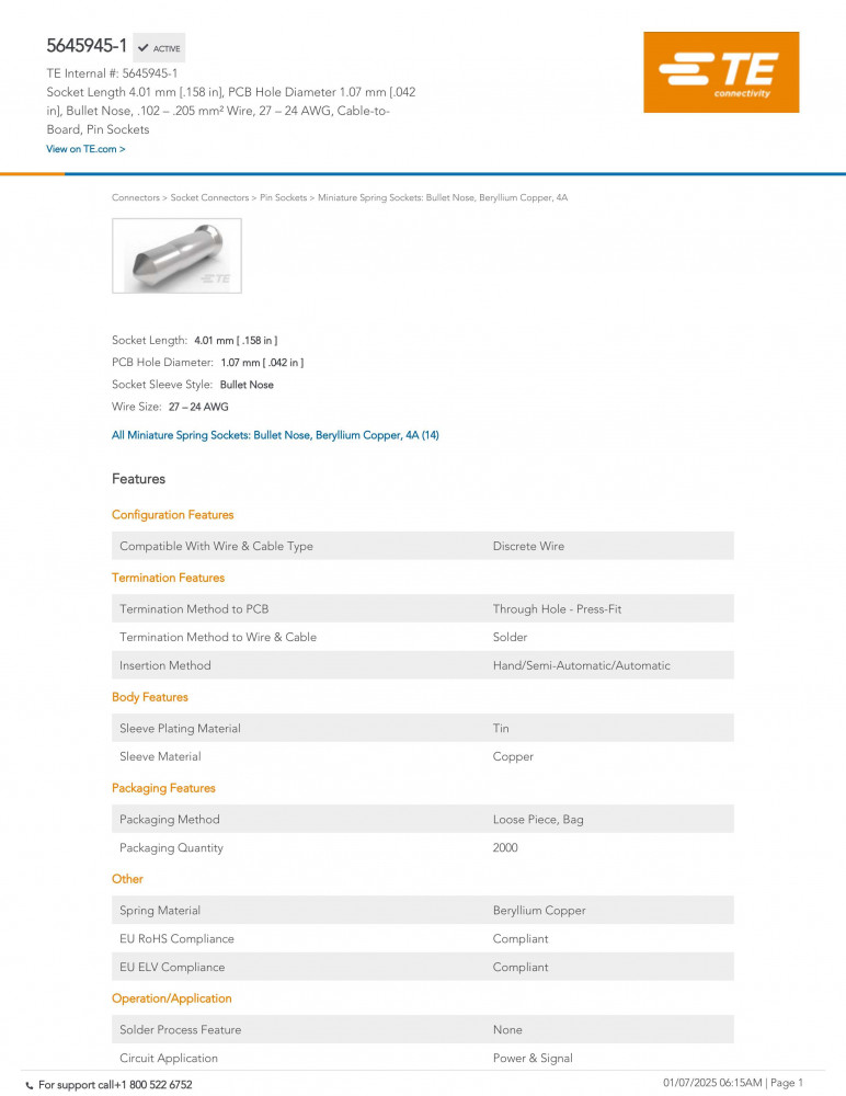 5645945-1 technical document page 1